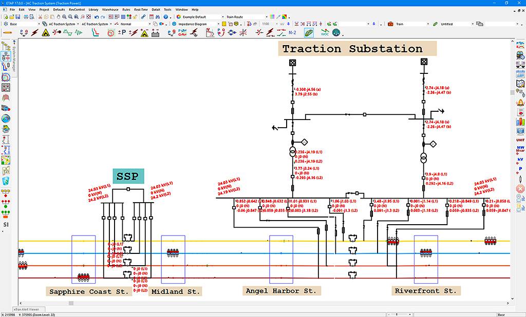 Intelligent Traction One-Line Diagram | ETAP